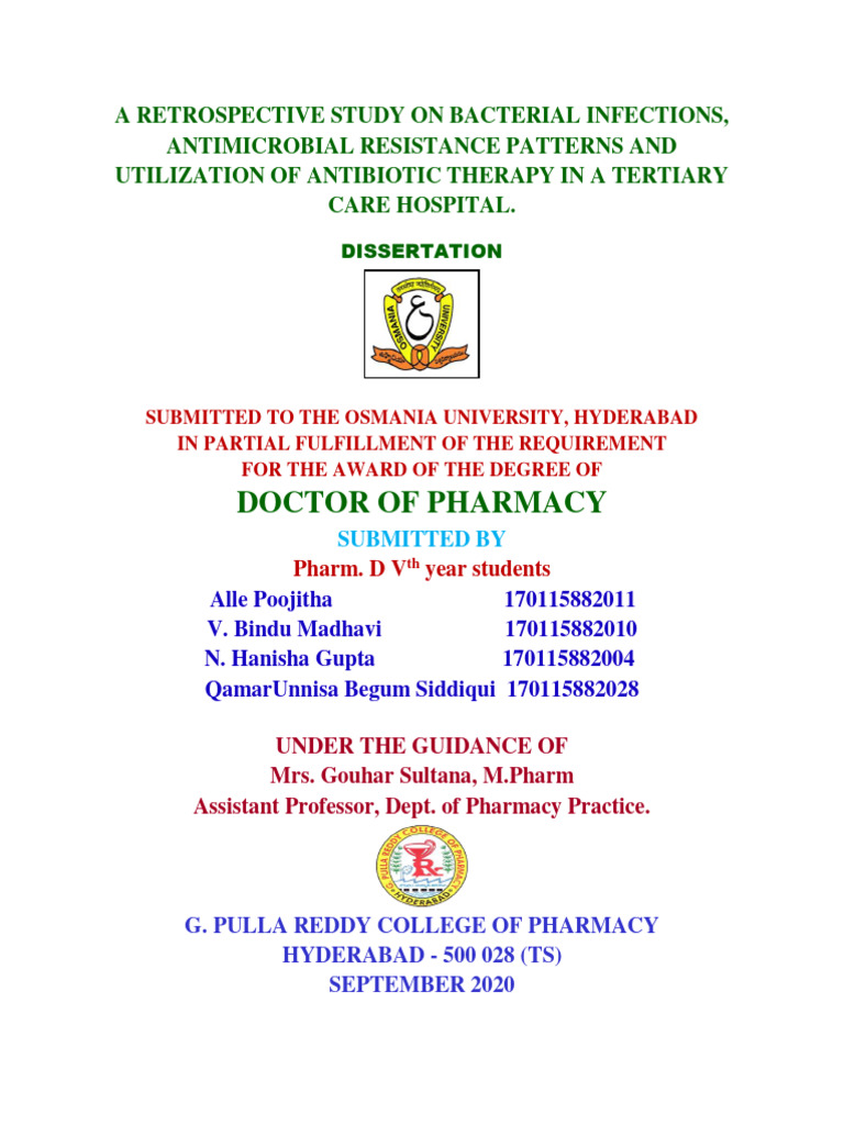 Amr Thesis Merged Pdf Antimicrobial Resistance Multiple Drug Resistance