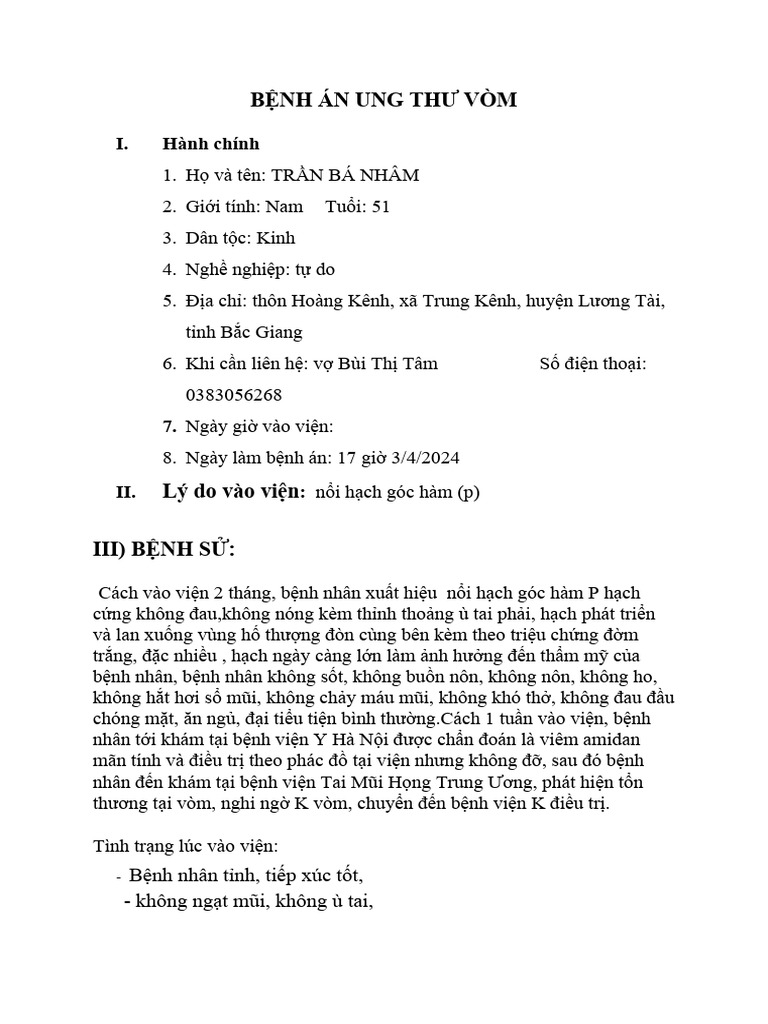 Ung Thư Vòm | PDF