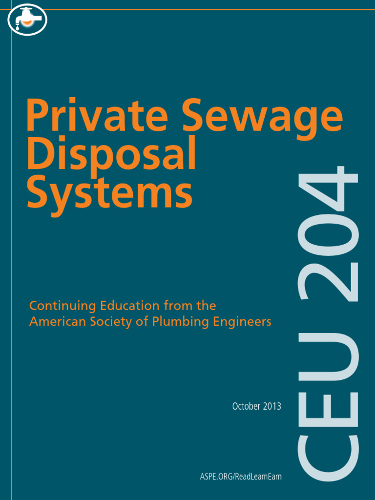 ASPE Private Sewage Disposal Systems | PDF | Septic Tank | Sewage Treatment