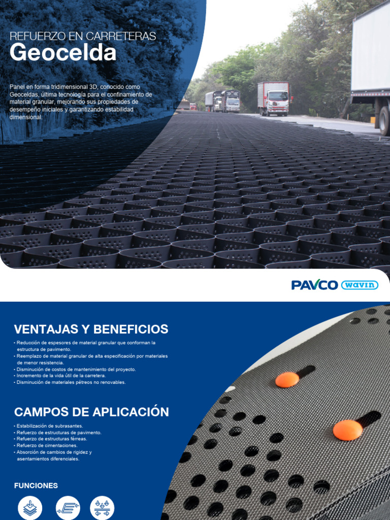 Geoceldas para Pavimentos y Carreteras | PDF
