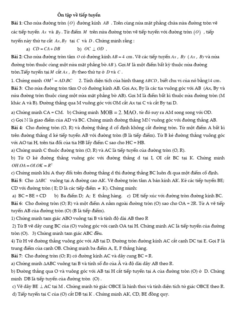 ÔN Tập HKI 9 Buổi 1 | PDF