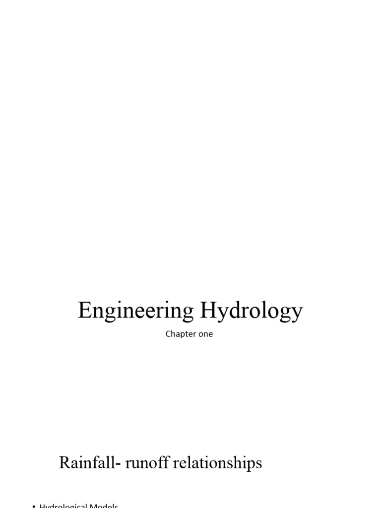 Presentation 1 | PDF | Conceptual Model | Hydrology
