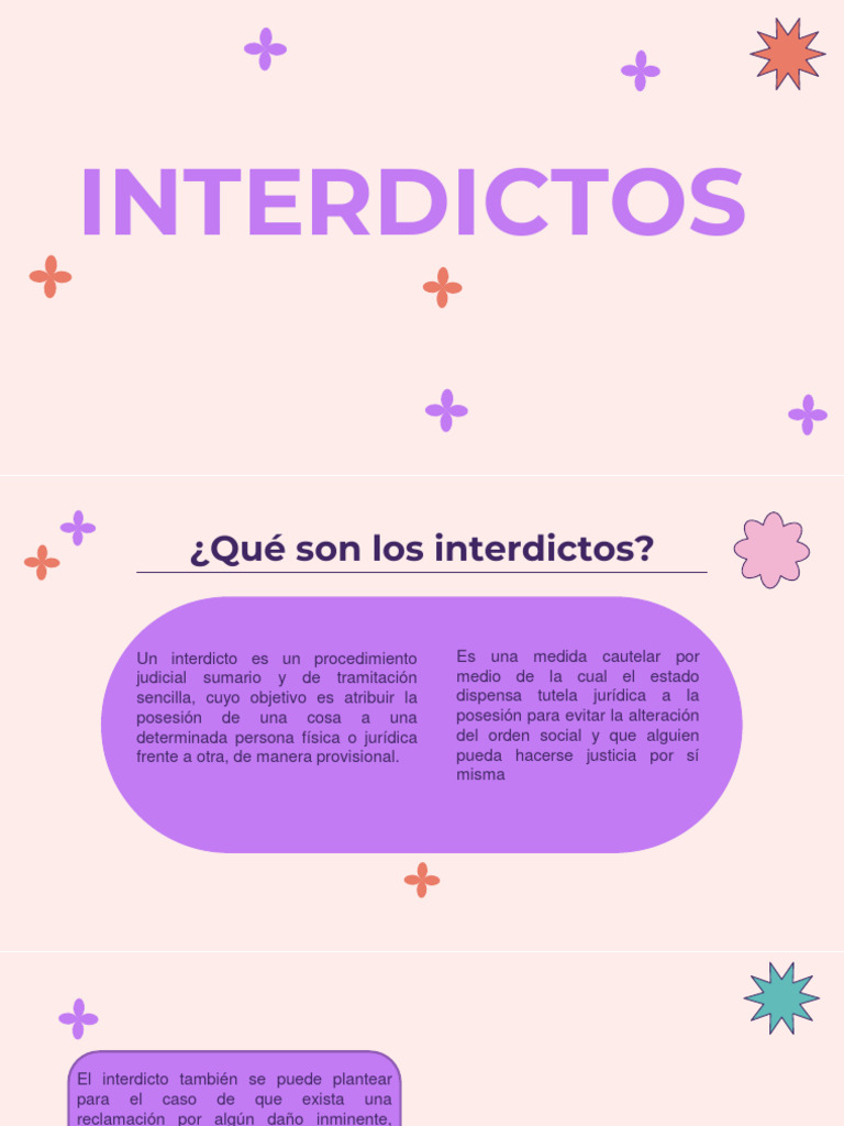 INTERDICTOS | PDF | Posesión (Ley) | Ley común