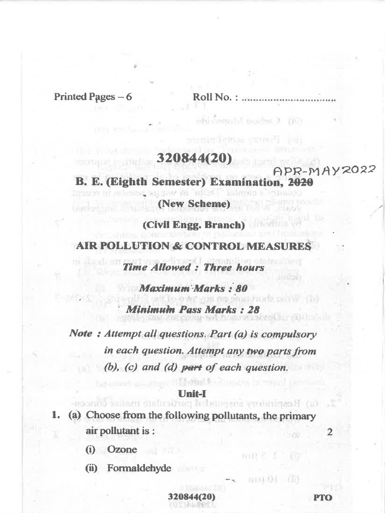 2022-Apr-May-Air Pollution & Control Measures (New) | PDF