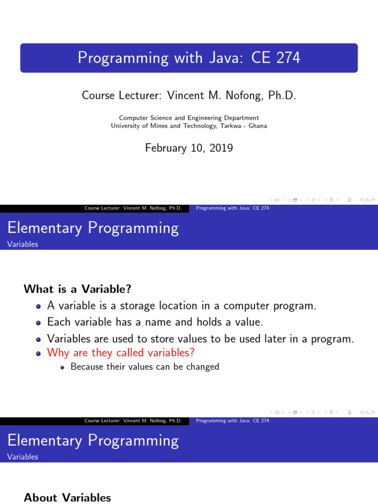 Java Two | PDF | Variable (Computer Science) | Data Type Java Two | PDF | Variable (Computer Science) | Data Type