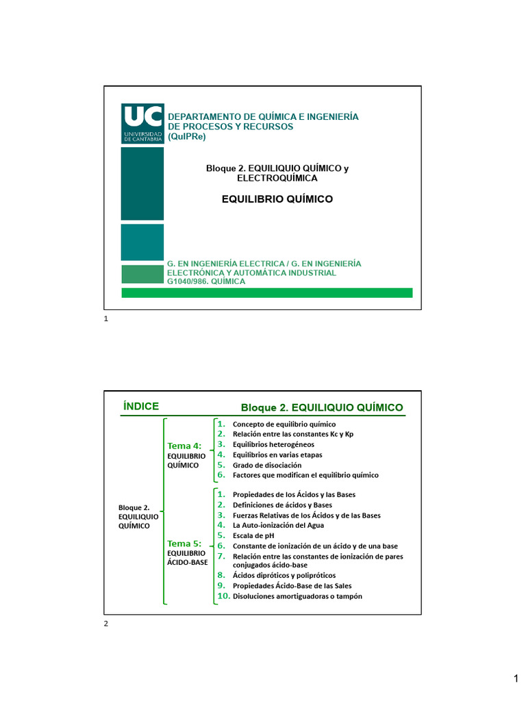 Tema 4-Eq | PDF | Equilibrio químico | Ácido