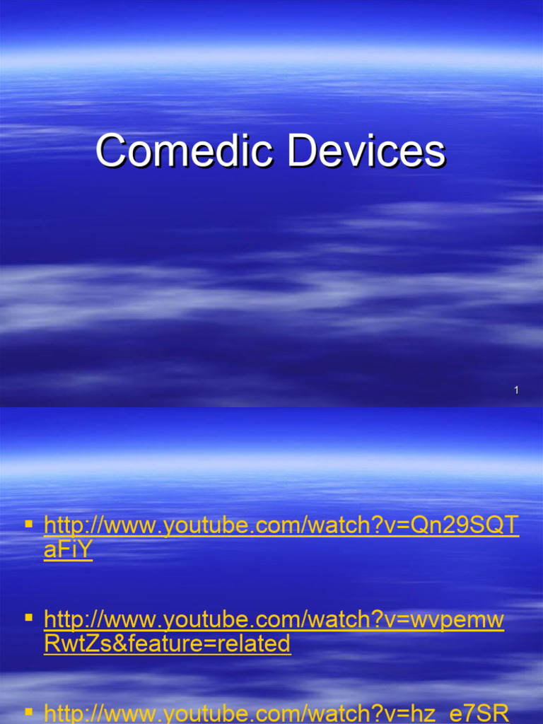 Comedic Devices - Tbe | PDF | Language Arts & Discipline