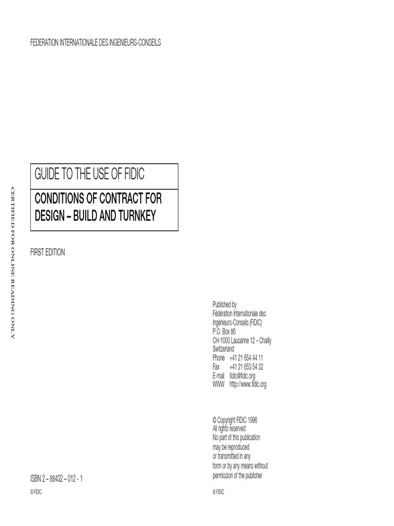 FIDIC - Orange Book | PDF | Employment | Alternative Dispute Resolution