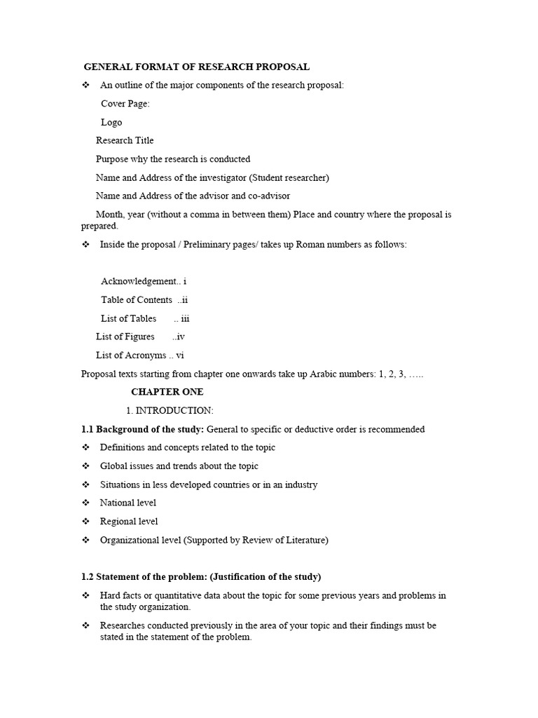 Proposal Guideline | PDF | Sampling (Statistics) | Methodology