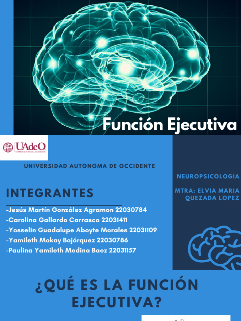 Funciones Ejecutivas-Equipo 6 | PDF | Funciones ejecutivas | Memoria
