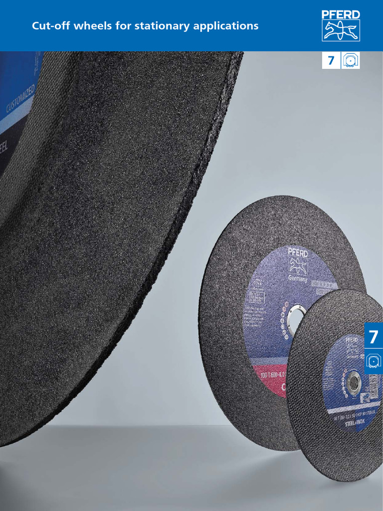 Stationary Cut-Off Wheels Catalogue | PDF | Grinding (Abrasive Cutting ...