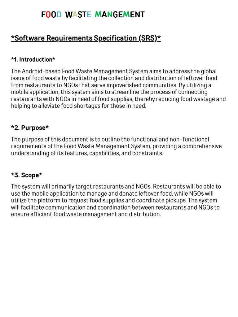 FOOD WASTE MANGEMENT - Docx - 20240404 - 190311 - 0000 | PDF | Non ...