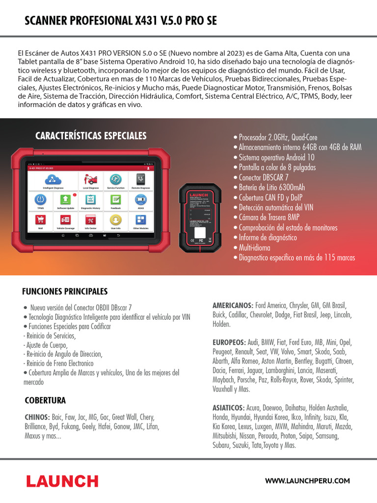 Ficha Launch Pro Se | PDF | Coche | Industria del vehículo