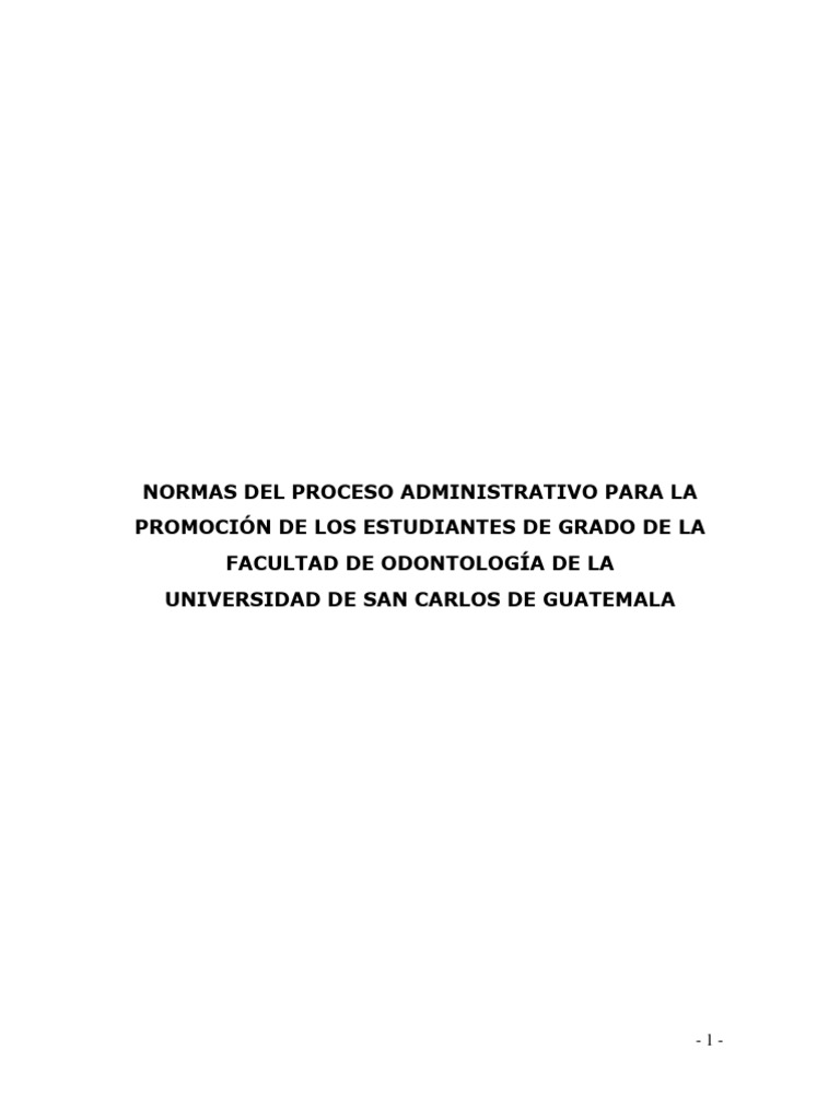 Normas Promocion Estudiantil Fde OUSAC | PDF | Evaluación | Plan de ...