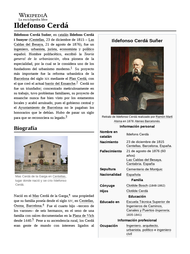 Ildefonso Cerdá | PDF | Urbanización