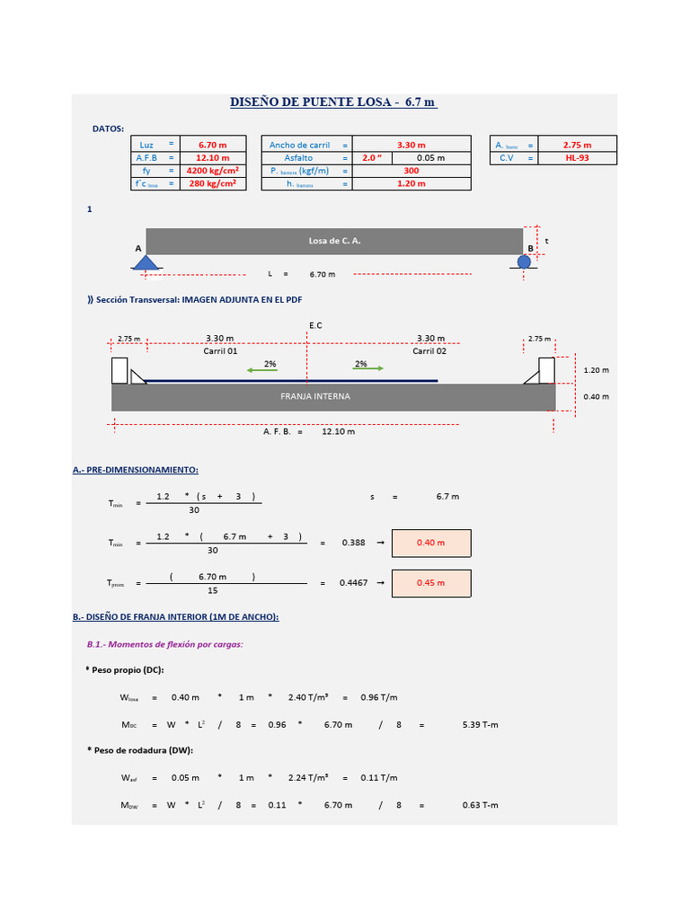 Diseño De Puente Losa Rev 1 1 Pdf