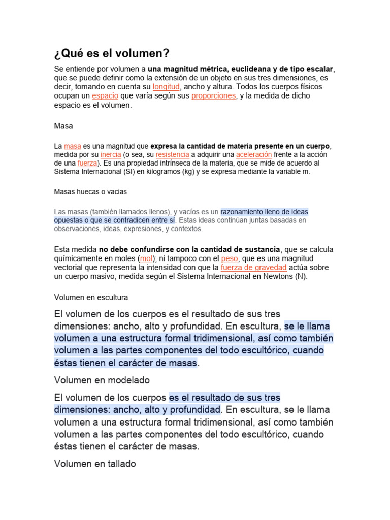 Definición y Aplicaciones del Volumen | PDF