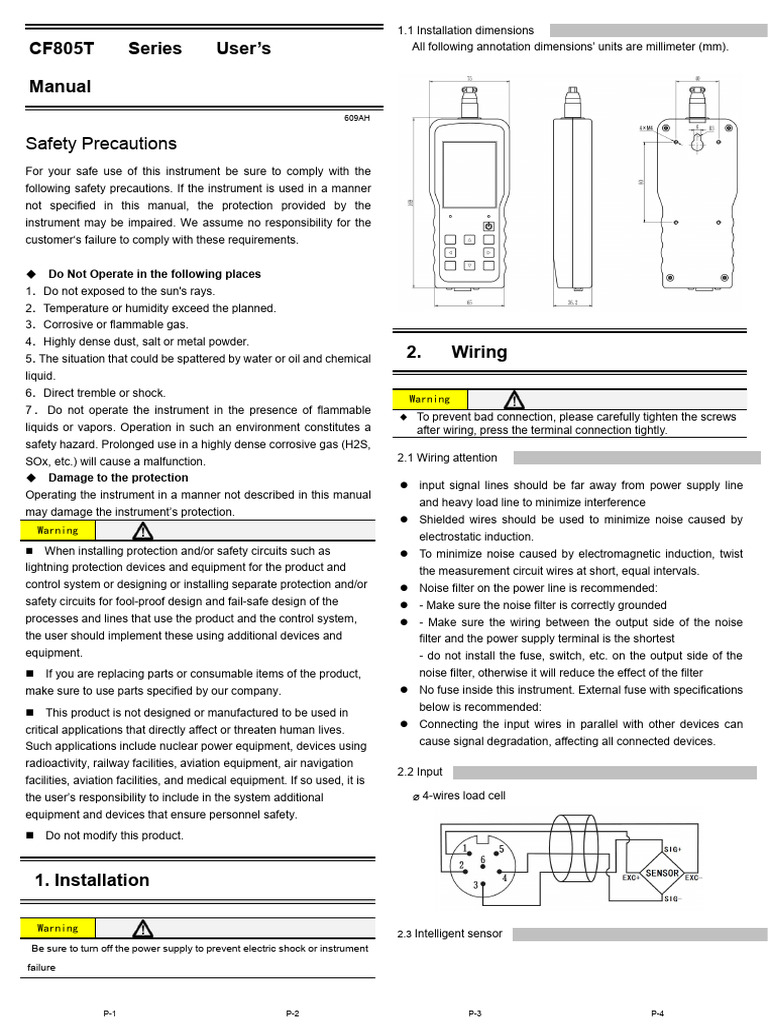 CF805T User Manual and Safety Guide | PDF | Electrical Wiring | Fuse ...
