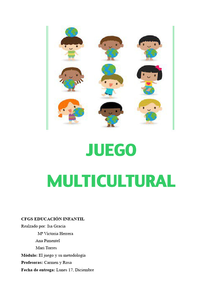 Juego Multicultural | PDF | Evaluación | Multiculturalismo
