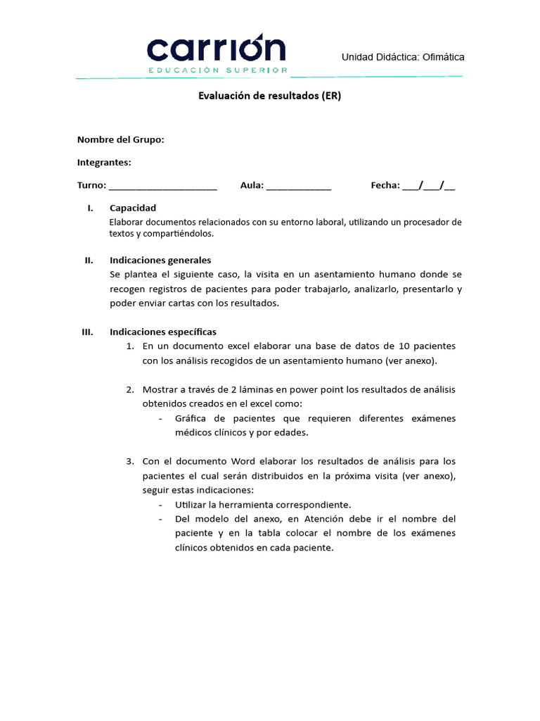 ER LCPA II Ofimatica | PDF | Métodos y materiales de enseñanza | Ciencia y matemáticas