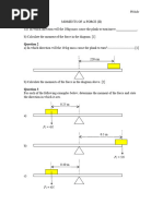 Moments Practice Problems Worksheet | PDF