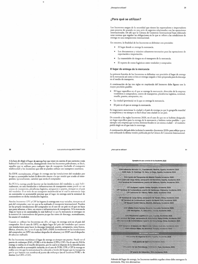 Para Que Se Utilizan Los Incoterms | PDF Para Que Se Utilizan Los Incoterms | PDF