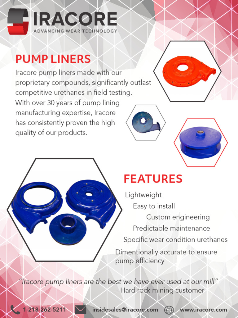 Product Brochure Pump Liners | PDF | Secondary Sector Of The Economy ...