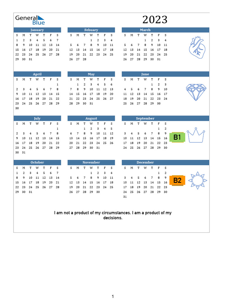 2023 Monthly Calendar Overview | PDF