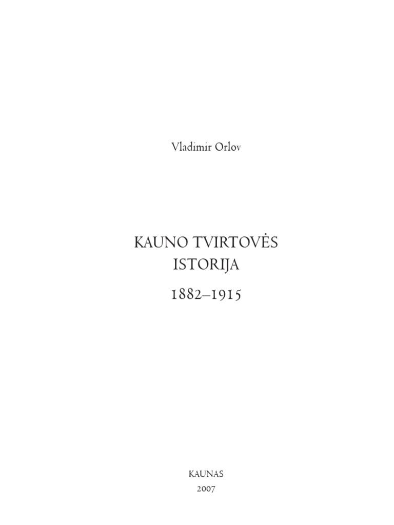 Kauno Tvirtoves Istorija | PDF