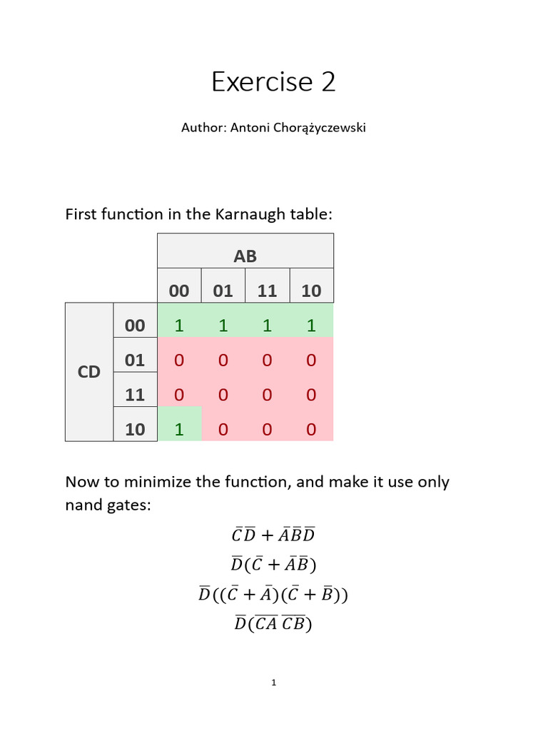 Computer Architecture Exercise 2 Antoni Chorążyczewski | PDF