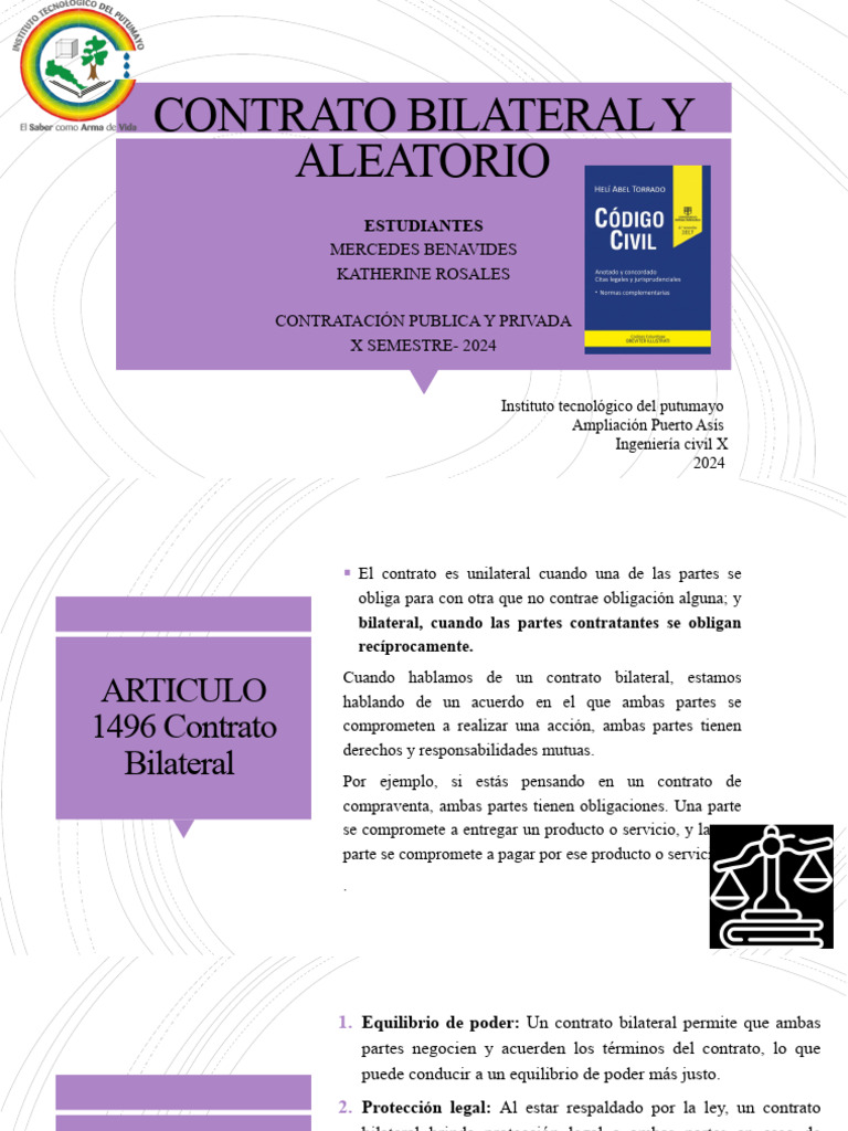 Contratos Bilaterales y Aleatorios: Definición y Ejemplos | PDF | Swap ...