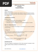 Formula Sheet of Chemical Kinetics | PDF | Reaction Rate | Process ...