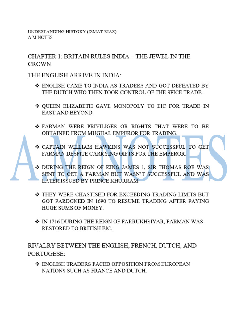 Understanding History by Ismat Riaz (Class Viii) | PDF | British Raj ...