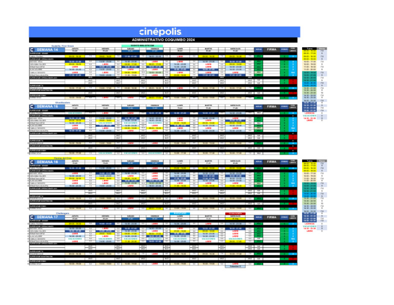 Horarios Abril 2024 | PDF