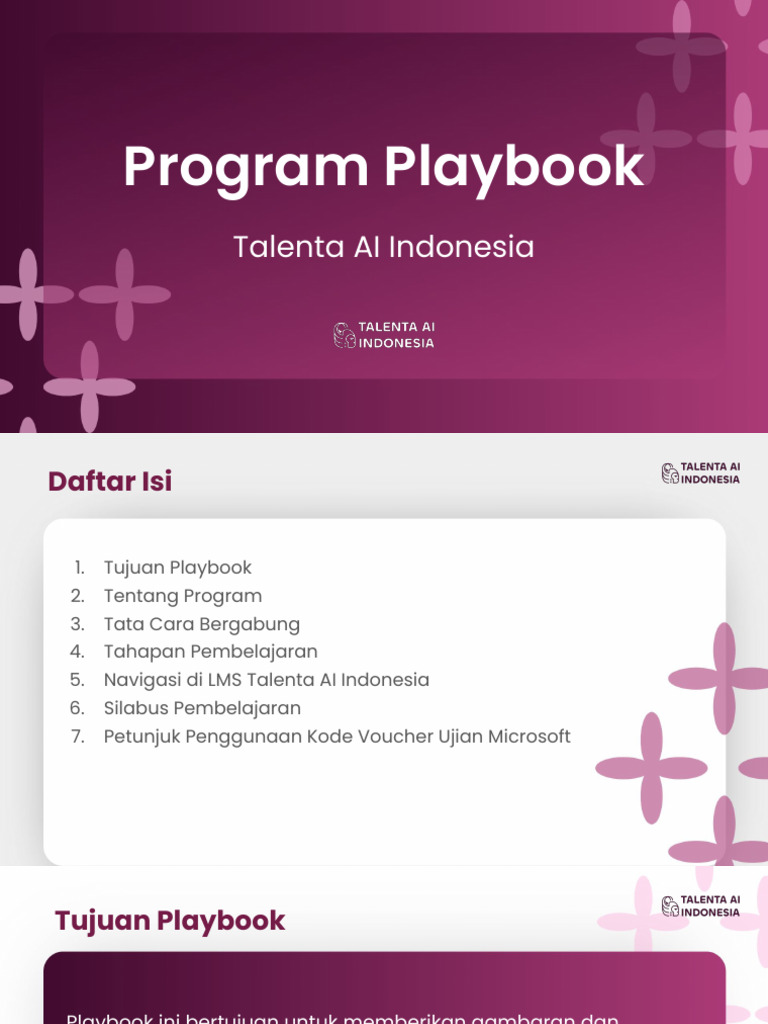 Program Playbook Talenta AI - Batch 3 (Intermediate) | PDF