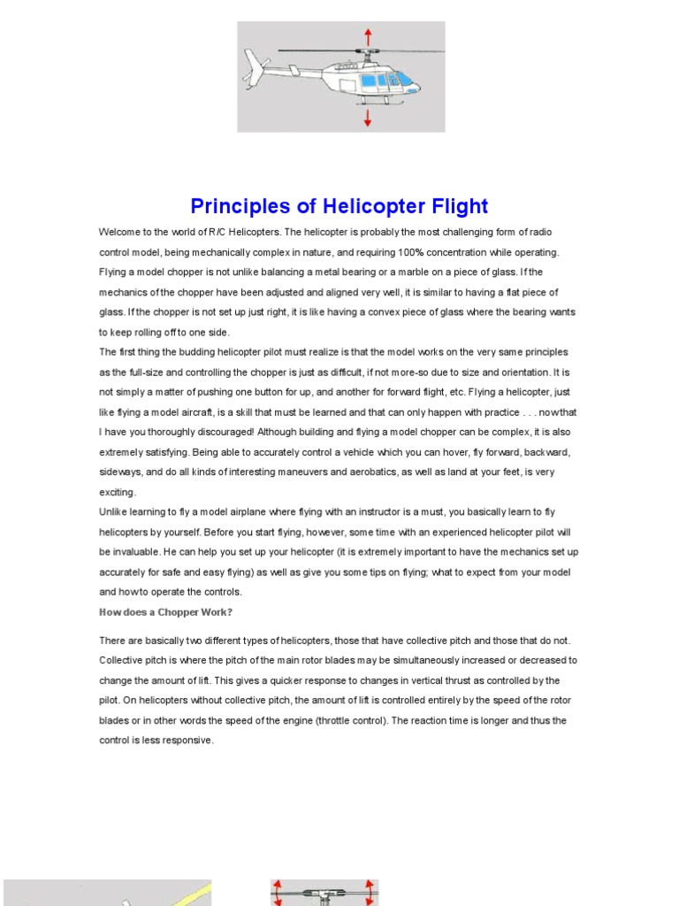 Principles of Helicopter Flight | PDF | Helicopter | Helicopter Rotor