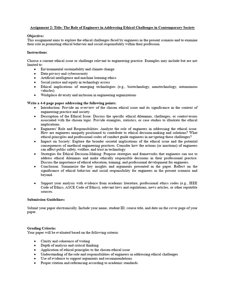 Assignment 2 | PDF | Engineer