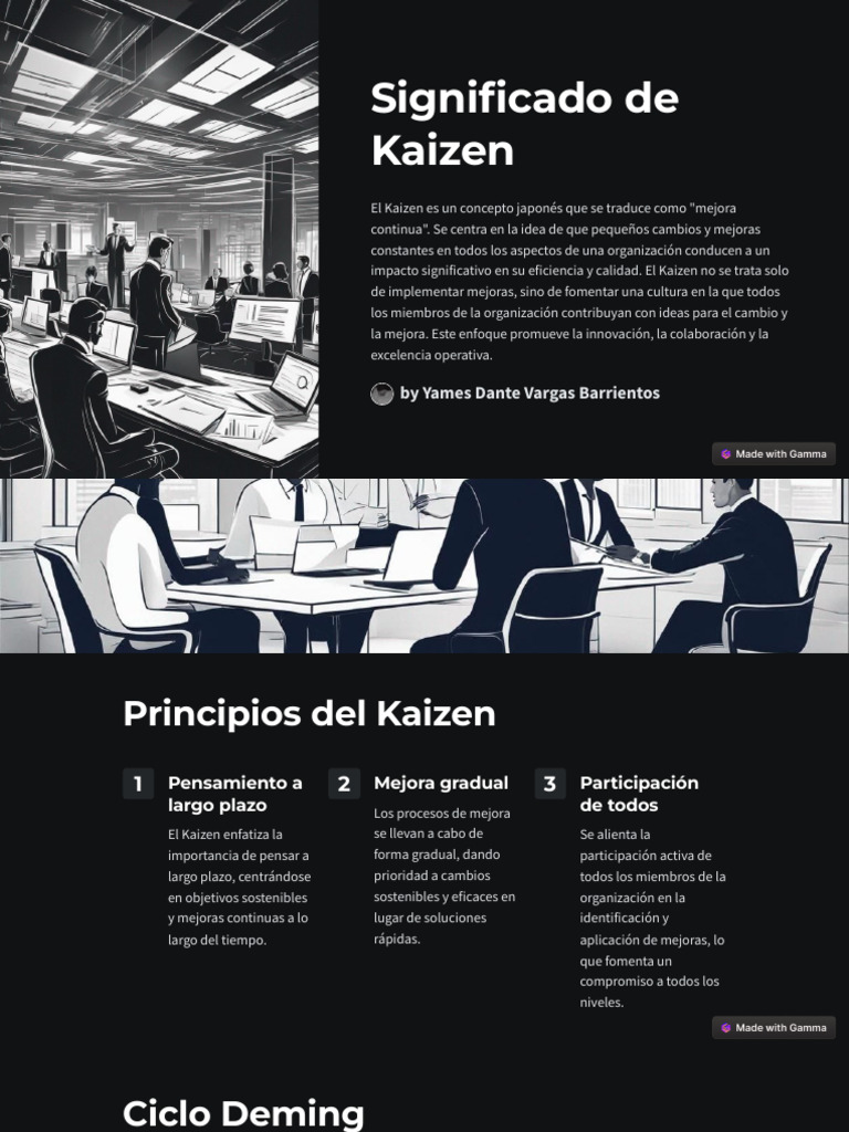 Kaizen y Ciclo Deming: Mejora Continua | PDF | Planificación ...