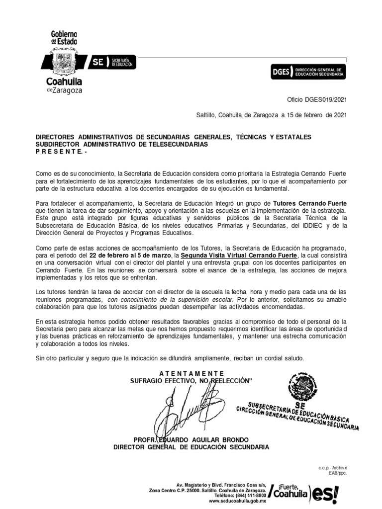 2057.21) Oficio 019 - .PDF Oficio Cerrando Fuerte | PDF | Crecimiento personal y profesional ...