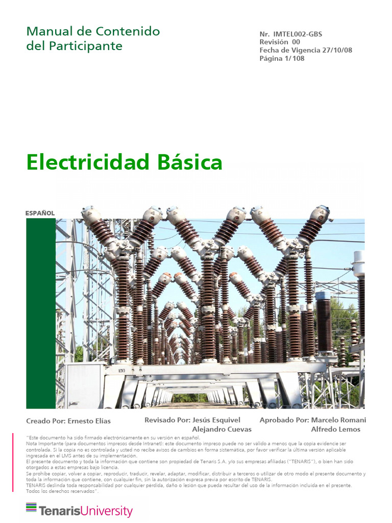 IMTEL002-GBS - Basic Electricity - Coursebook - 00 - Spanish | PDF ...
