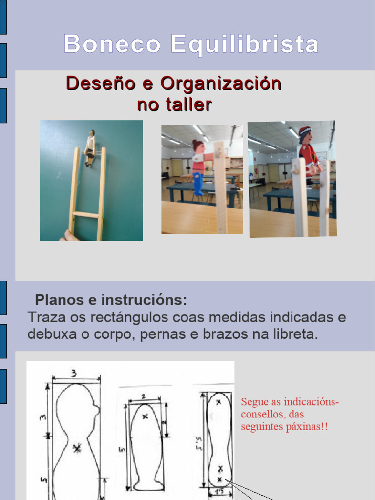 Instrucións Boneco Equilibrista | PDF