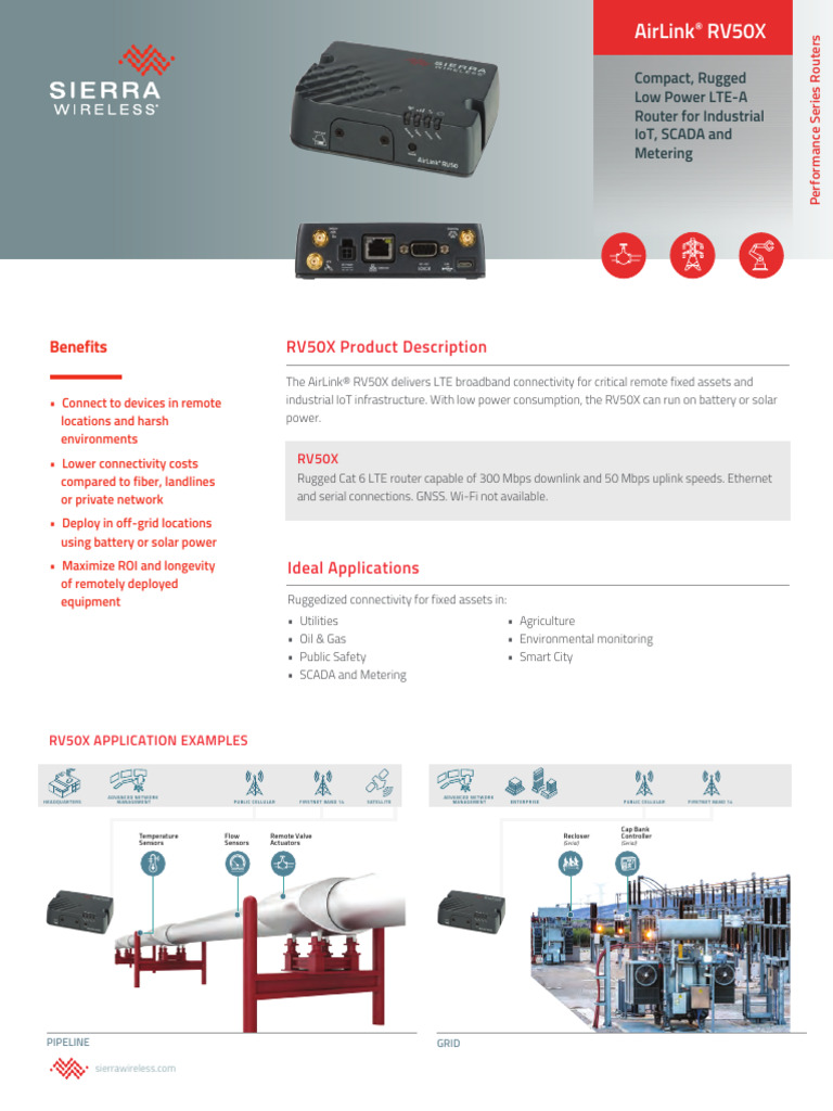 RV50X Infosheet Nov2021 Fs 2 | PDF | Internet Of Things | Lte Advanced