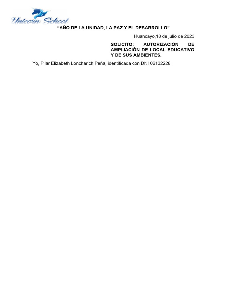 Solicitud Ampliacion de Local | PDF