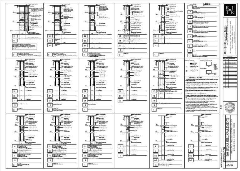 AT-03A - PARTITION TYPES Rev.0 | PDF | Wall | Architectural Design