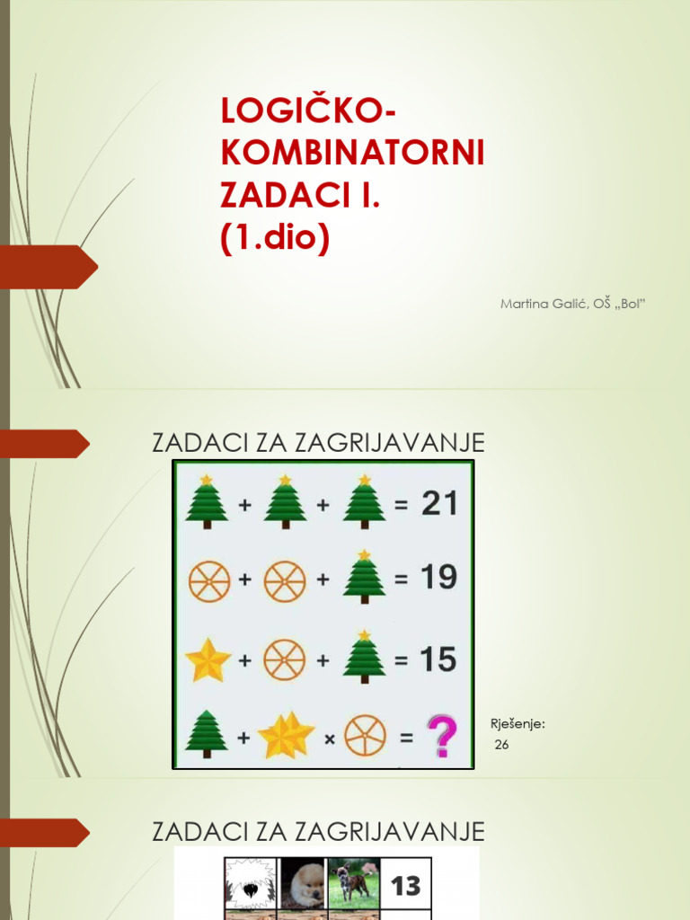 Logicko Kombinatorni Zadaci I 2022 | PDF