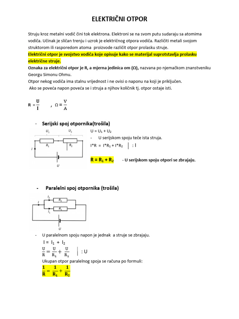Električni Otpor | PDF