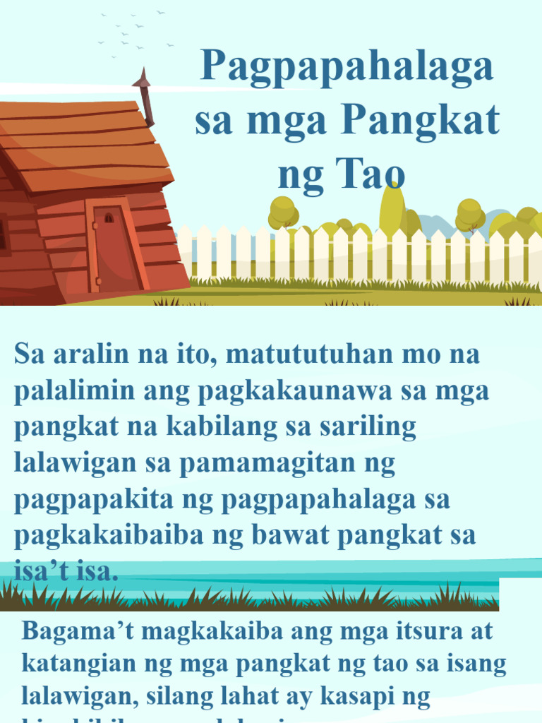 Ap-Q3 - Week 7-Pagpapahalaga Sa Mga Pangkat NG Tao | PDF