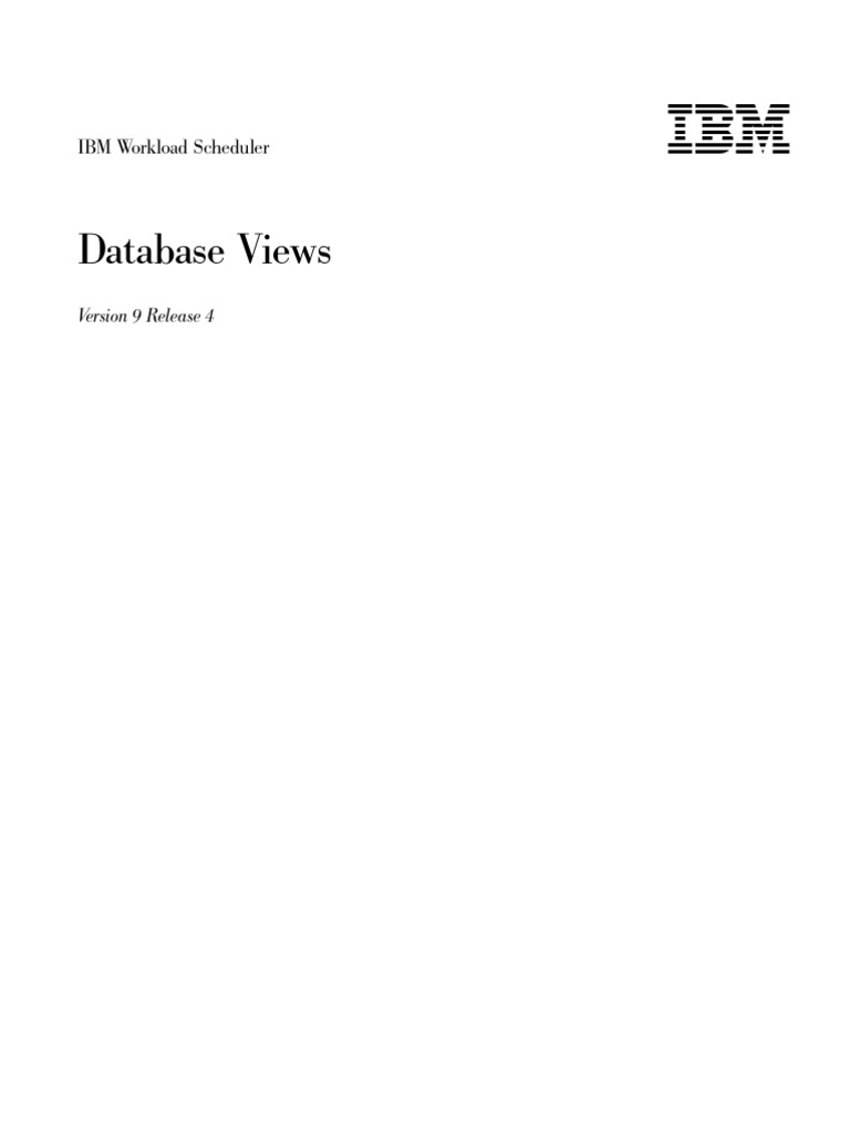 Ibm Workload Scheduler 9 4 Database Views Awsdvmst Pdf Databases Ibm Db2