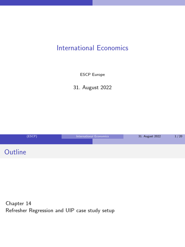 Regression - Slides and UIP Case-Study Setup | PDF | Standard Error ...