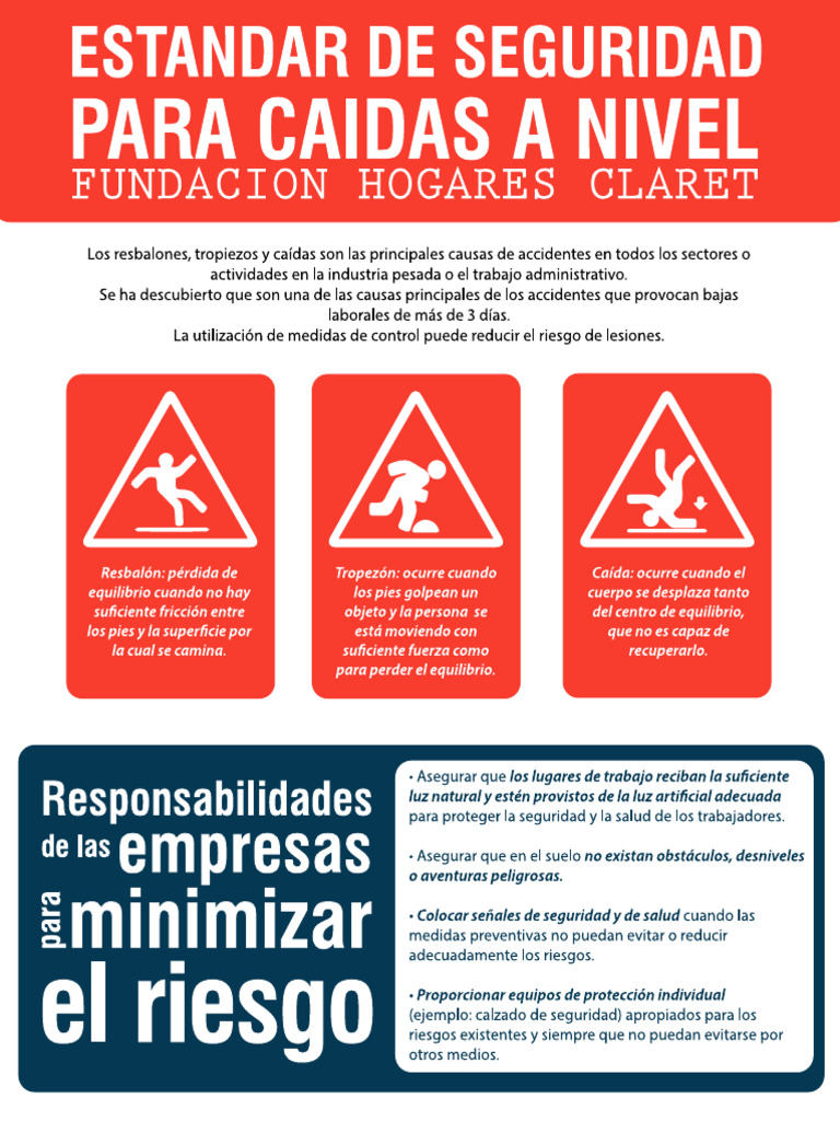 Estandar De Seguridad Para Caídas A Nivel Pdf